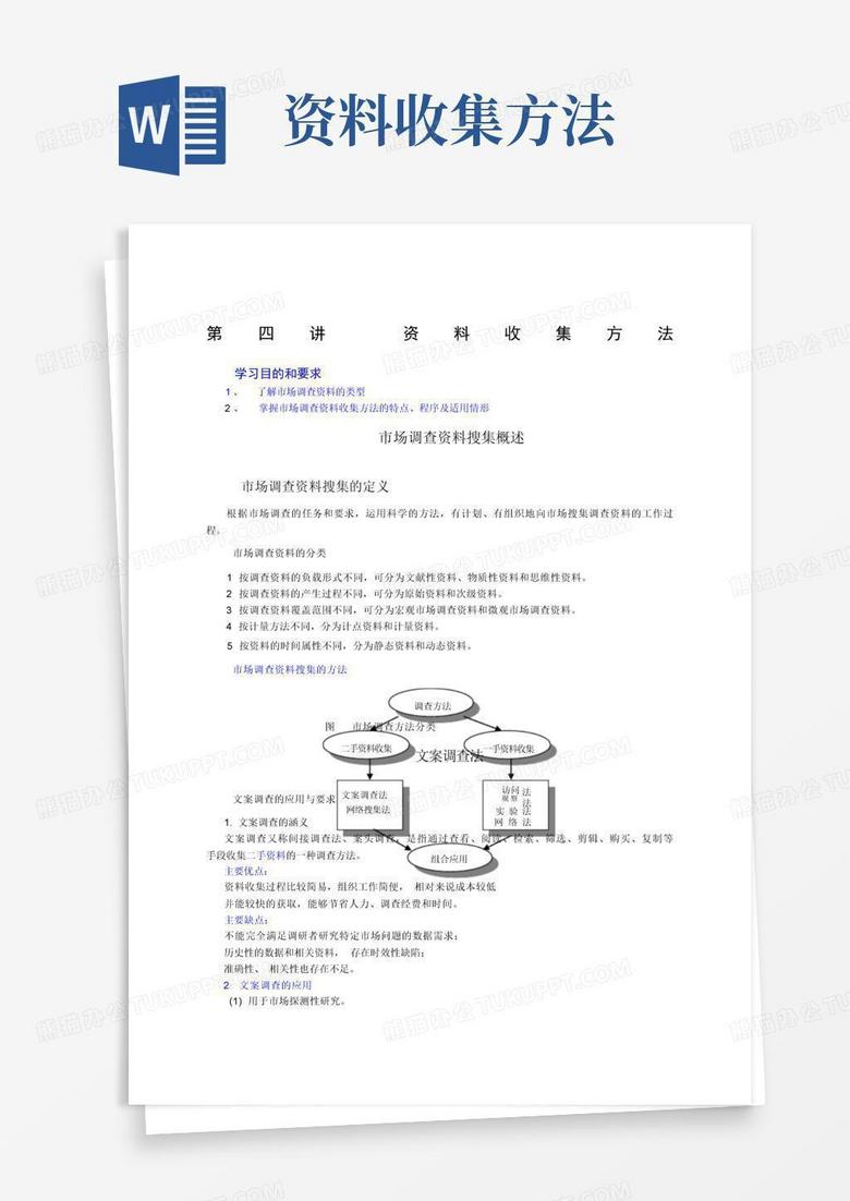 资料收集方法Word模板下载_编号lowrmvrn_熊猫办公