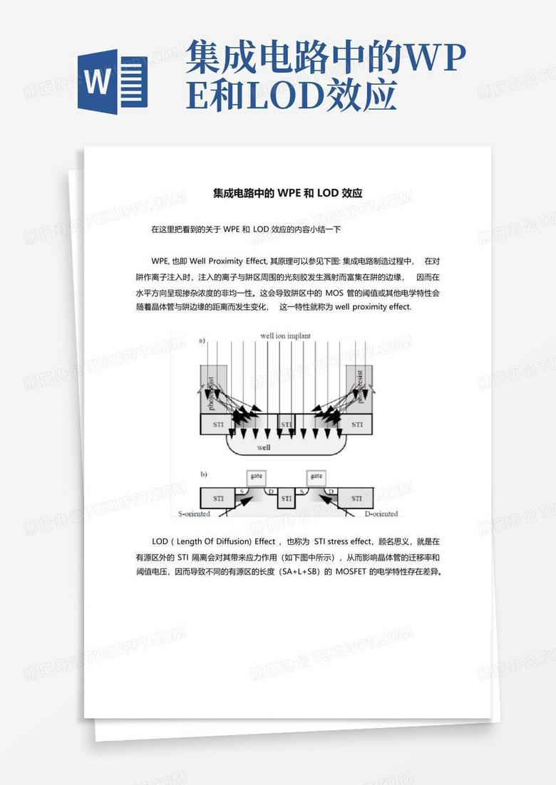 集成电路中的wpe和lod效应Word模板下载_编号lmzmwvpe_熊猫办公