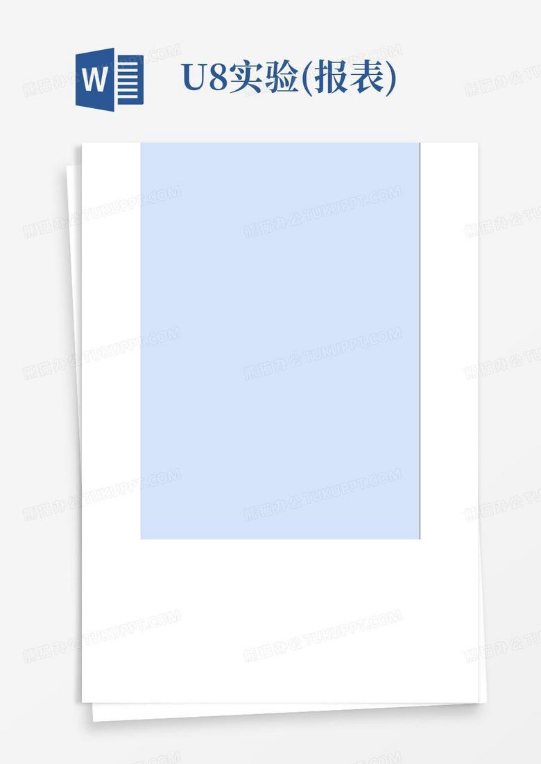 u8实验(报表)Word模板下载_编号qnddxdoo_熊猫办公