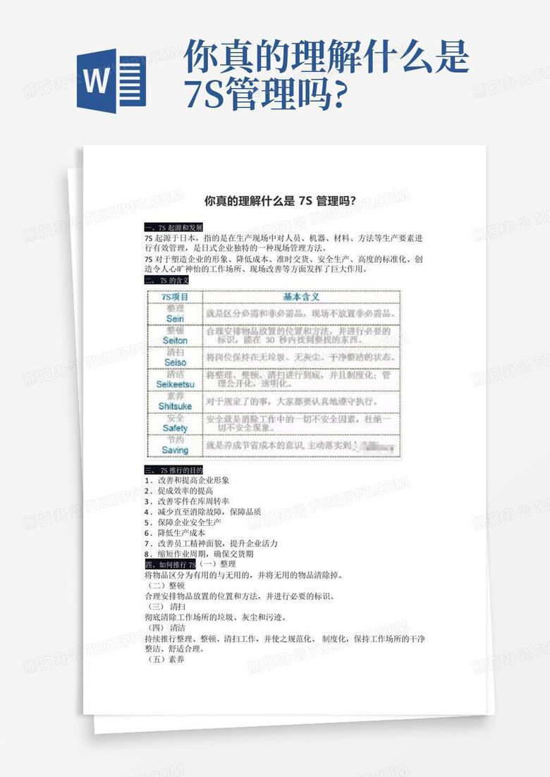 你真的理解什么是7s管理吗?Word模板下载_编号lbrxeyom_熊猫办公