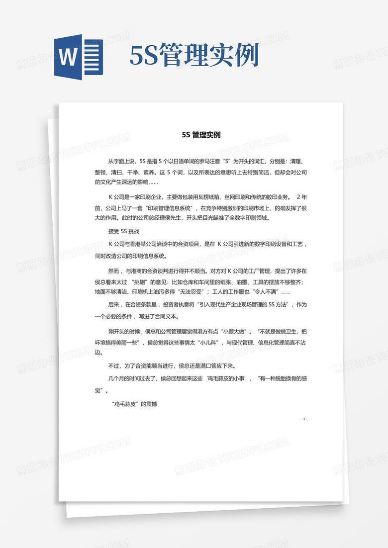 5s管理实例Word模板下载_编号leymnnbe_熊猫办公