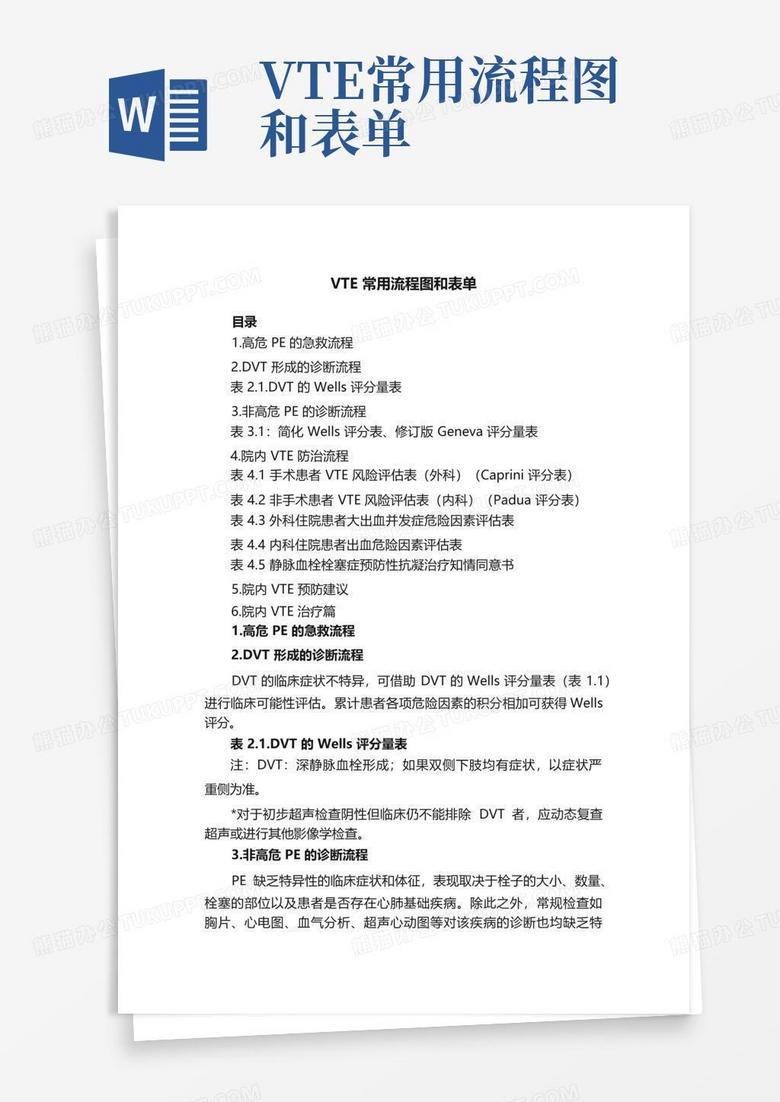 vte常用流程图和表单Word模板下载_编号qjjkxbyd_熊猫办公