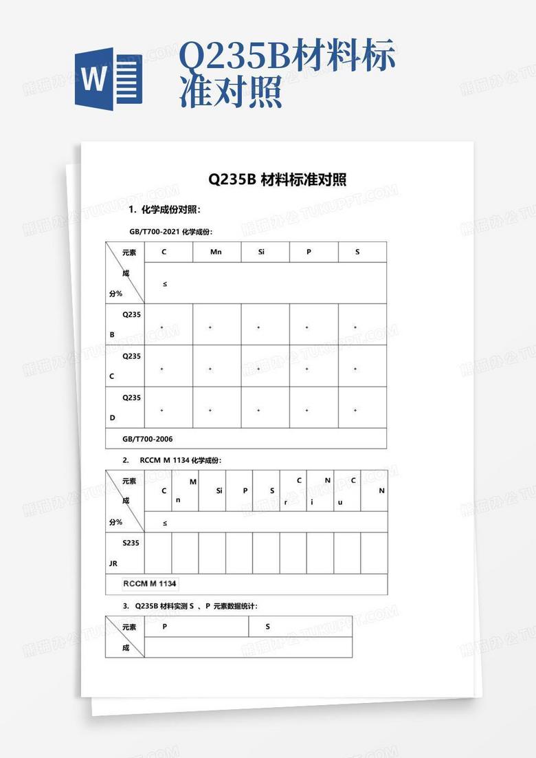 q235b材料标准对照Word模板下载_编号qpzvjwyb_熊猫办公