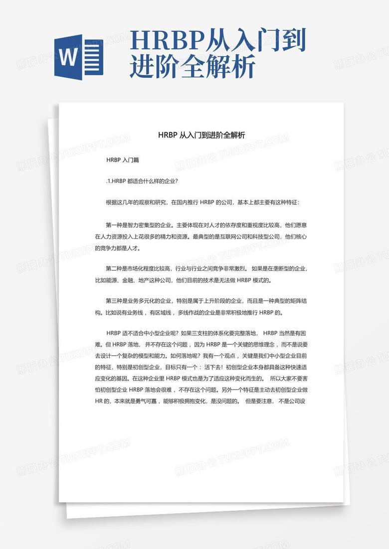 hrbp从入门到进阶全解析-Word模板下载_编号lynmajvj_熊猫办公