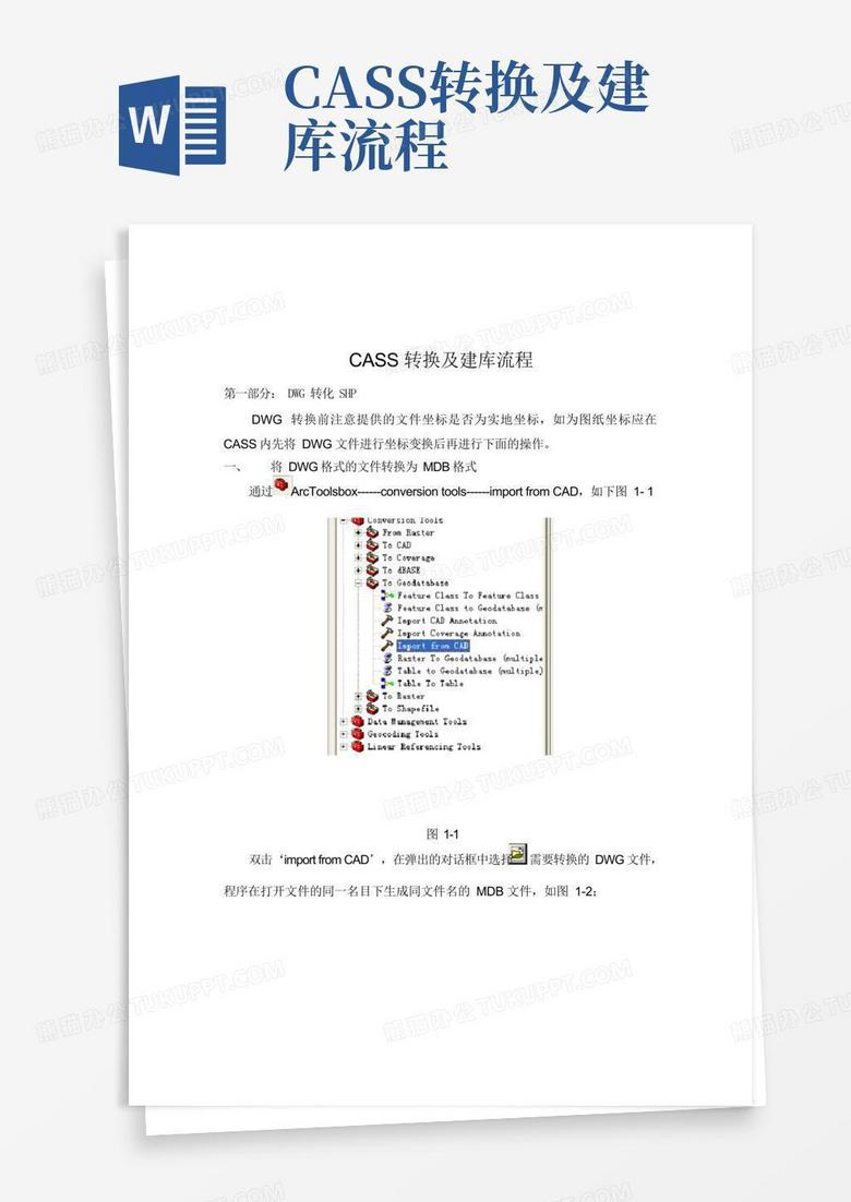 cass转换及建库流程-Word模板下载_编号qrebmrkp_熊猫办公
