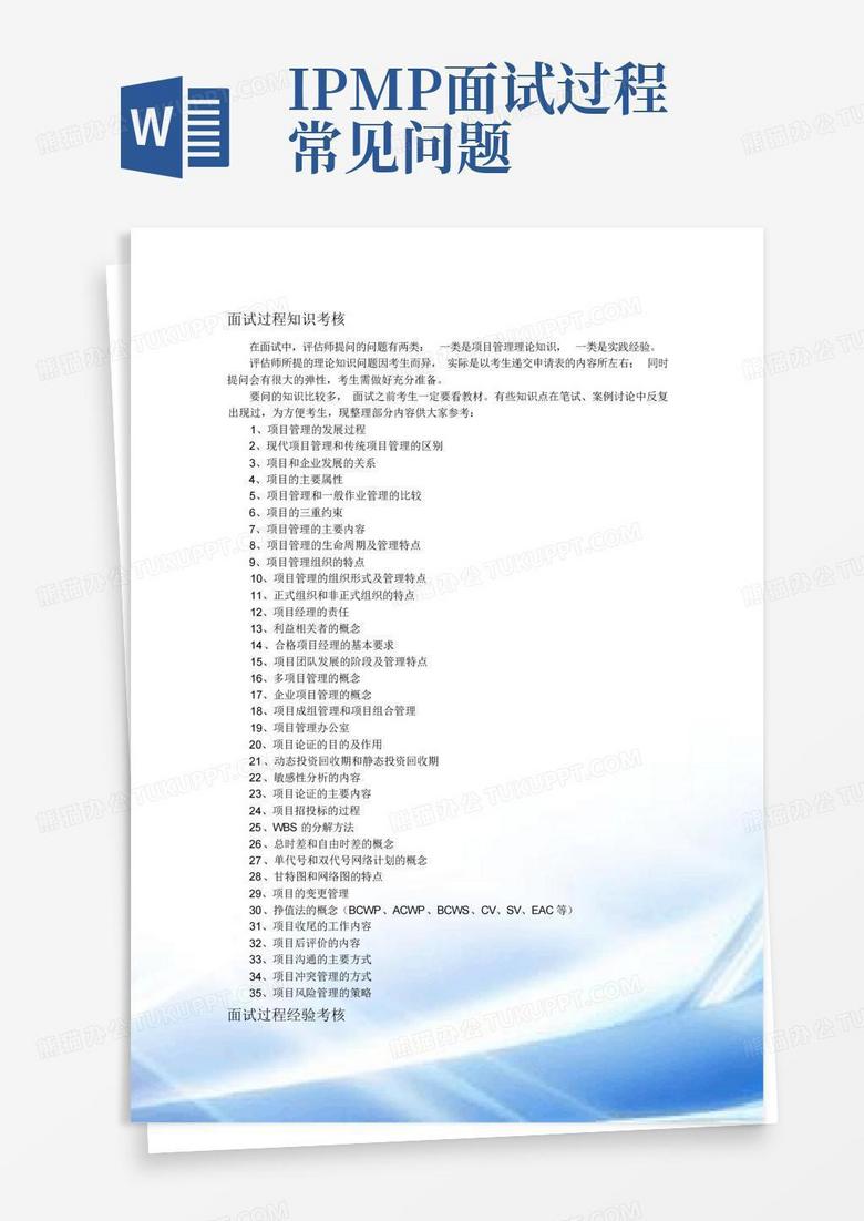 ipmp面试过程常见问题Word模板下载_编号ldonmzvx_熊猫办公
