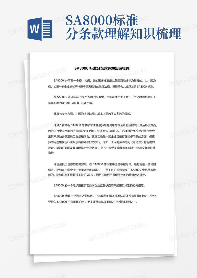sa8000标准分条款理解知识梳理Word模板下载_编号ljeneajn_熊猫办公