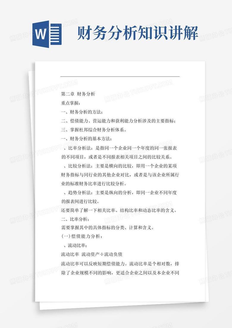 财务分析知识讲解Word模板下载_编号lmwvrzmb_熊猫办公