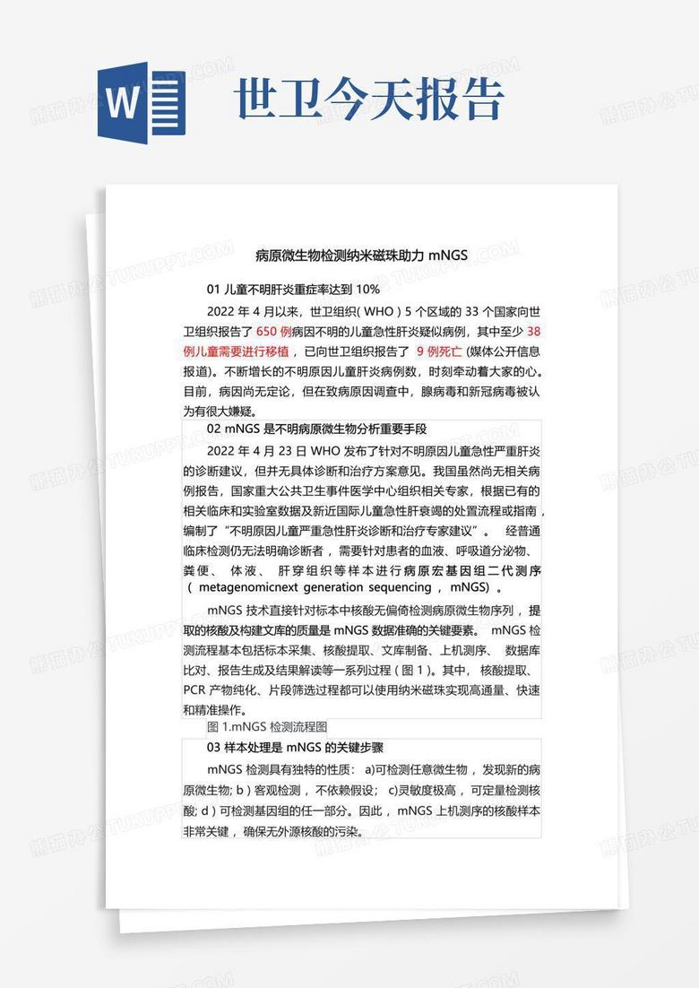 病原微生物检测纳米磁珠助力mngsWord模板下载_编号qrxkgary_熊猫办公