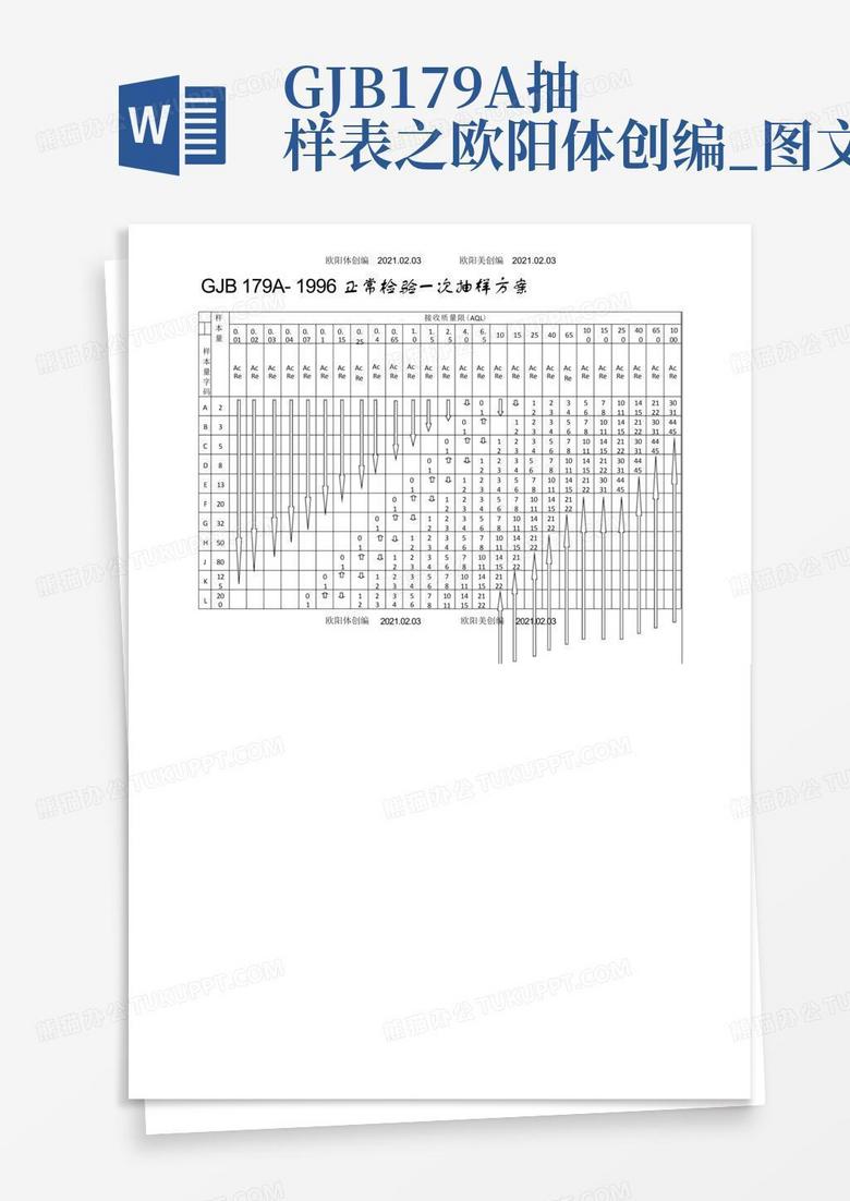 gjb179a抽样表之欧阳体创编_图文Word模板下载_编号lgmwdejk_熊猫办公