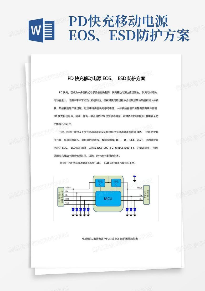 pd快充移动电源eos、esd防护方案Word模板下载_编号qakgxedg_熊猫办公