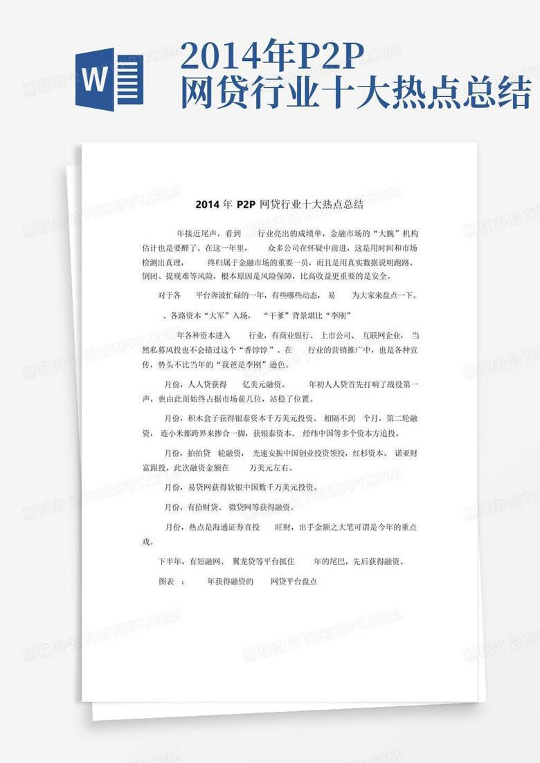 2014年p2p网贷行业十大热点总结Word模板下载_编号lakewyaz_熊猫办公