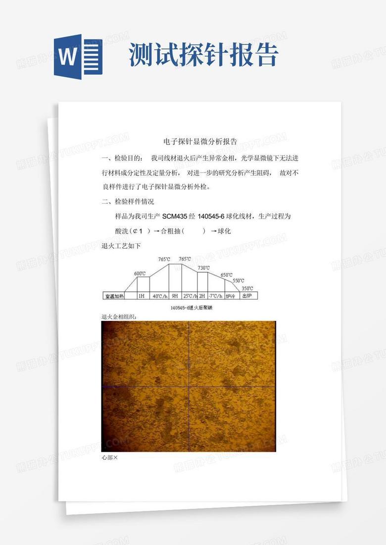 scm435退火异常组织电子探针显微分析报告_图文Word模板下载_编号qkjwyawn_熊猫办公