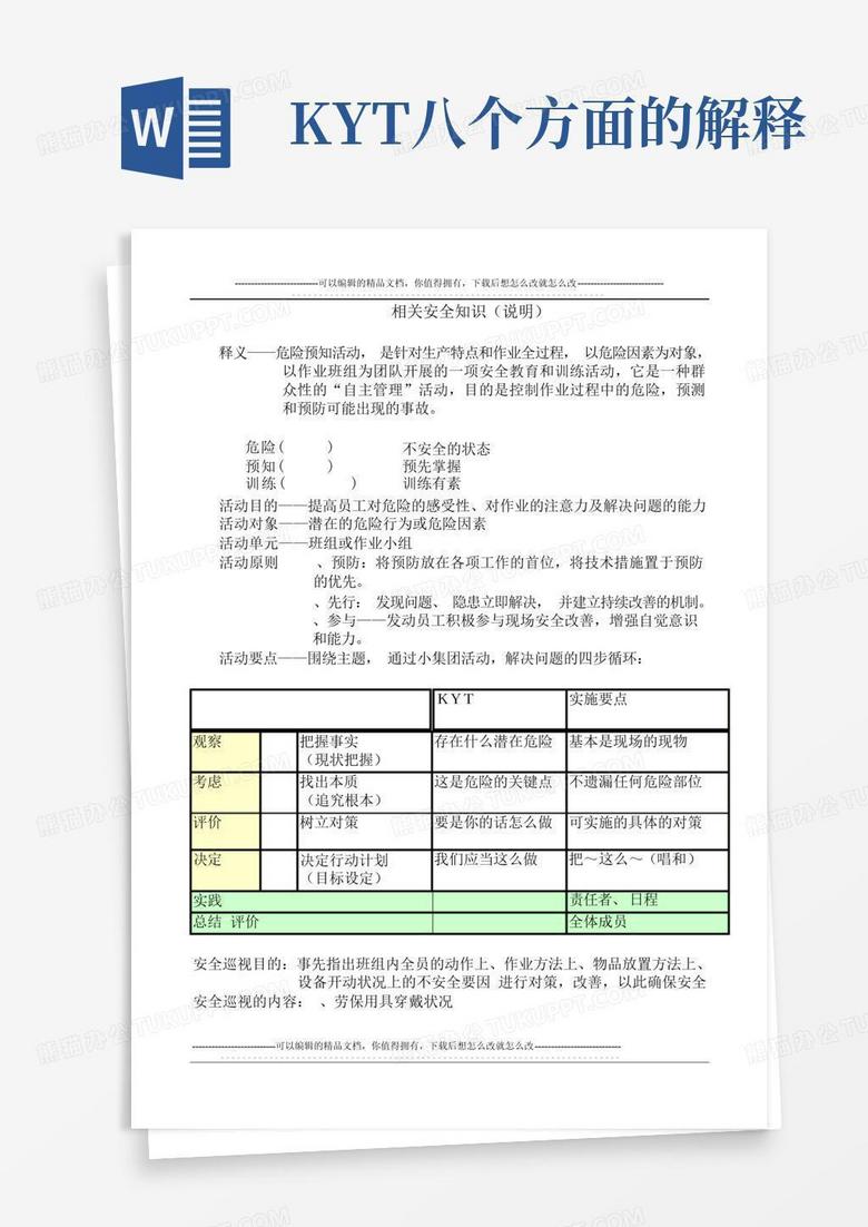 kyt八个方面的解释Word模板下载_编号qeggzkmp_熊猫办公