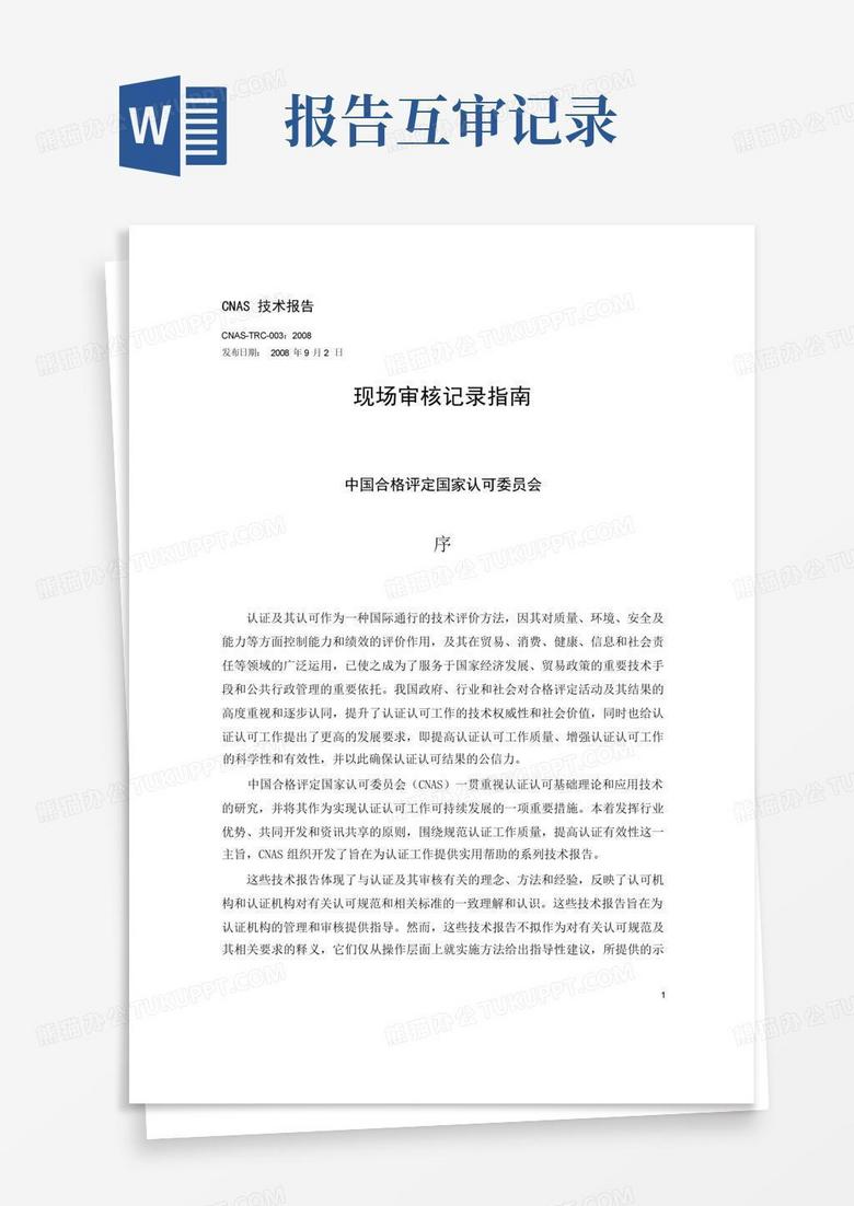 cnas技术报告现场审核记录指南要点Word模板下载_编号qbkprwzn_熊猫办公
