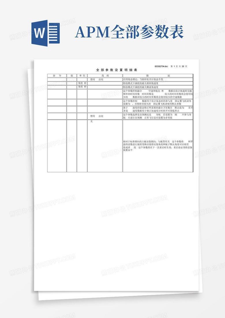 apm全部参数表Word模板下载_编号qdrkbmre_熊猫办公