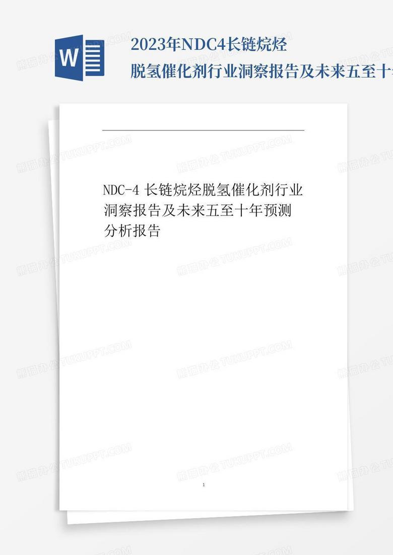 2023年ndc-4长链烷烃脱氢催化剂行业洞察报告及未来五至十年预测分析报告...Word模板下载_编号qeropknj_熊猫办公