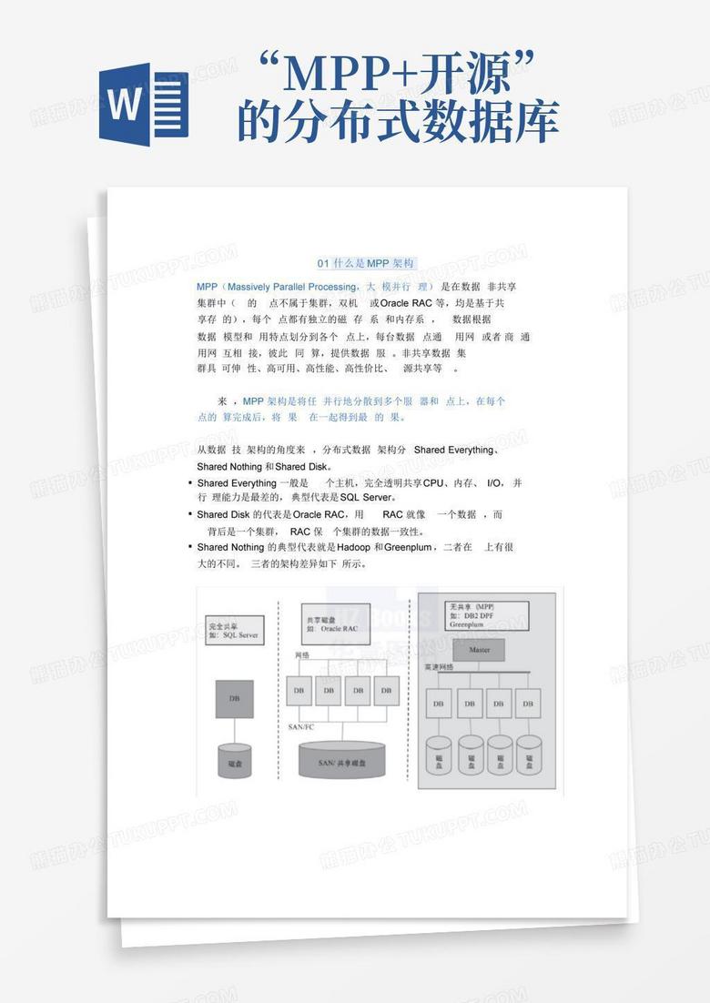 “mpp+开源”的分布式数据库-Word模板下载_编号qxwkrzrw_熊猫办公