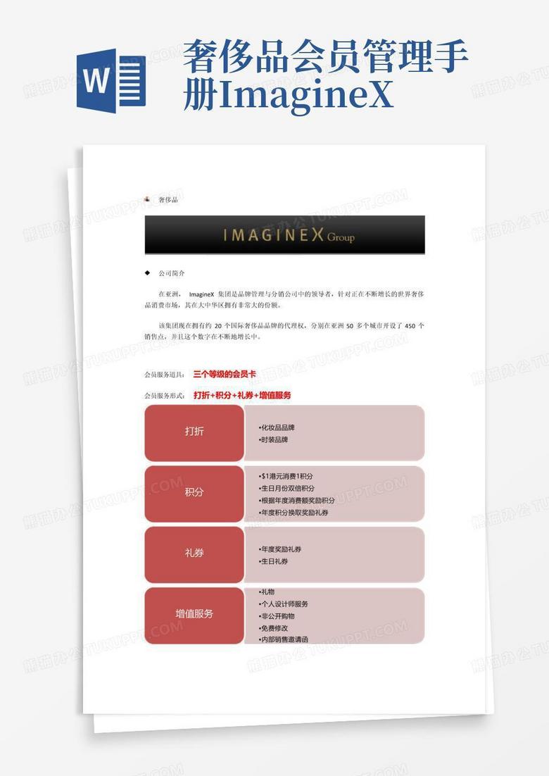 奢侈品会员管理手册-imaginex-Word模板下载_编号qdkdgkdv_熊猫办公