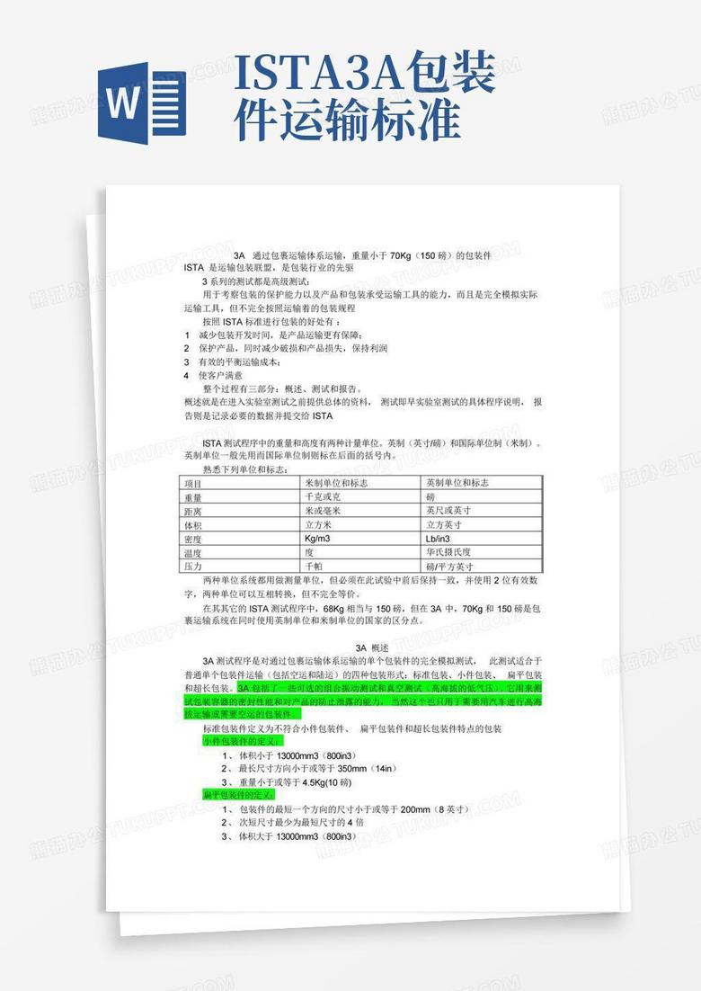 ista-3a包装件运输标准Word模板下载_编号qknbgzwz_熊猫办公